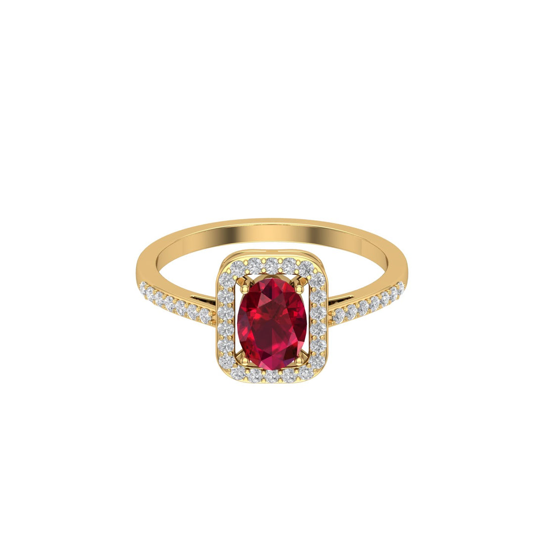 Ruby Solitaire Engagement Ring – Eseve Jewelry